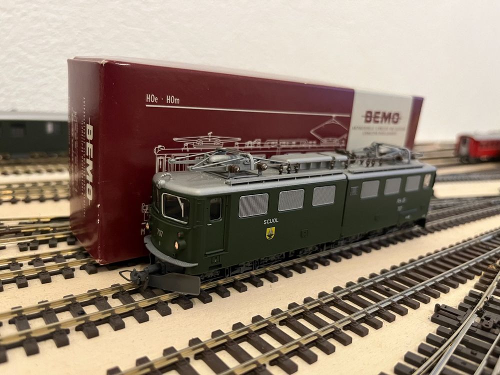 Bemo 1254 117 Digital - RhB Ge 6/6 II 707 "Scuol" (Gebraucht) in ...