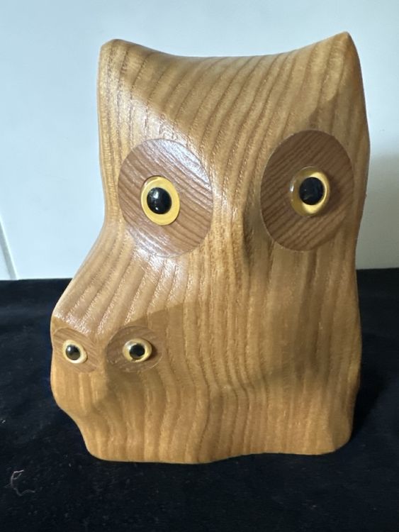 Eulen Sparschwein Holz handgeschnitzt UBS Vintage Rarität 🦉 (Gebraucht) in Zürich für CHF 10 ...