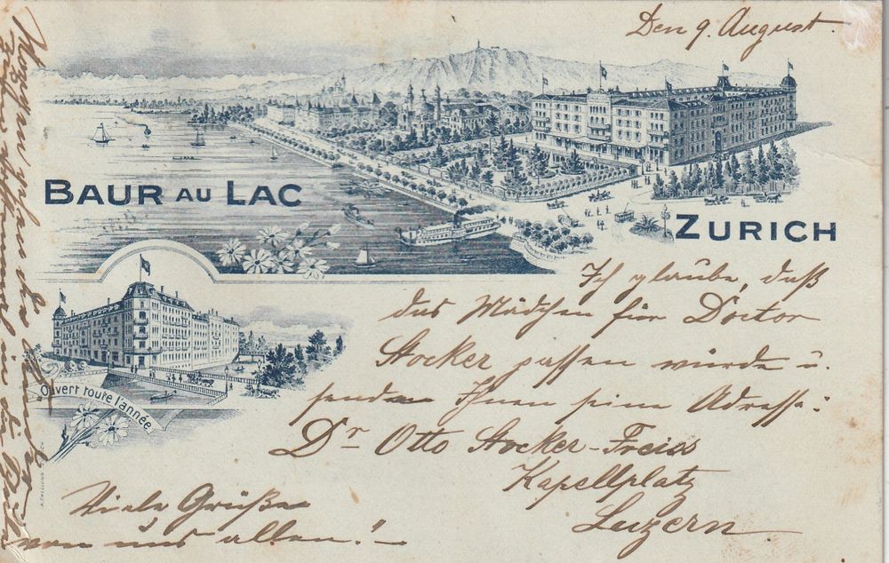 Zürich Baur au Lac Litho (Gebraucht) in Rorschacherberg für CHF 14 – mit Lieferung auf Ricardo ...