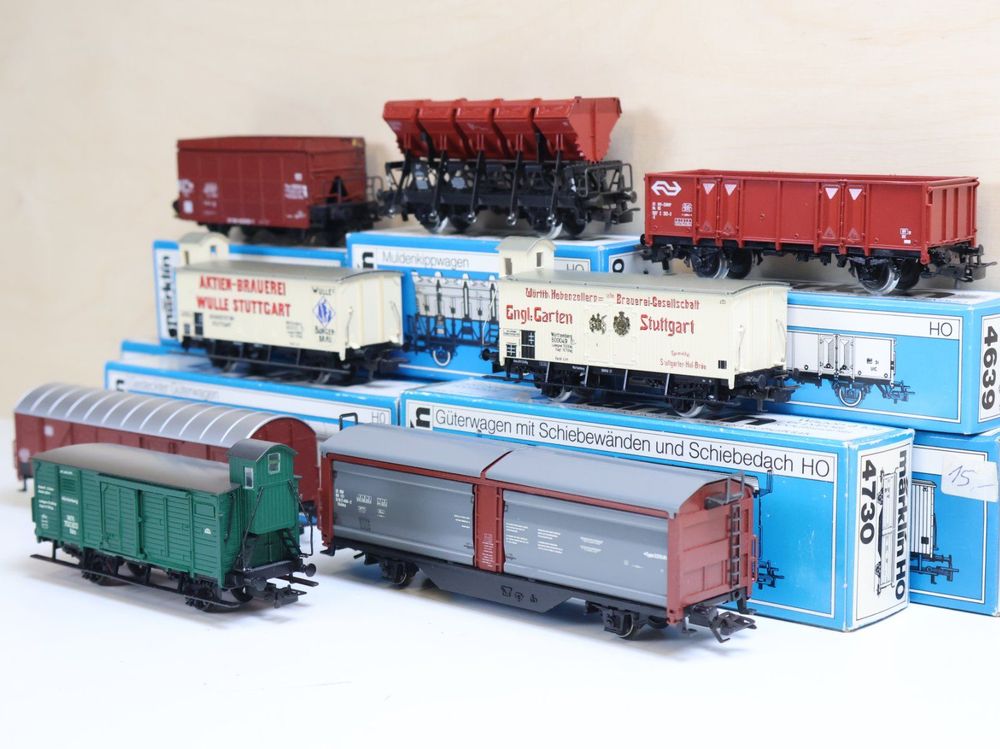 Märklin 8 x schöne Güterwagen H0 - 4635/4656 - selten (Gebraucht) in ...