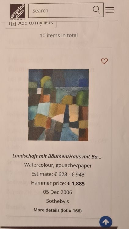 Hans EGLI (1928) Aquarell handsigniert (Gebraucht) in Emmenbrücke für CHF 280 – mit Lieferung ...
