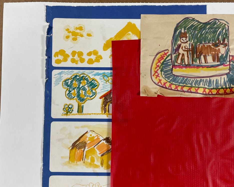 Hans Krüsi (1920-1995) Collage Mischtechnik (Gebraucht) in Root für CHF 40 – mit Lieferung auf ...