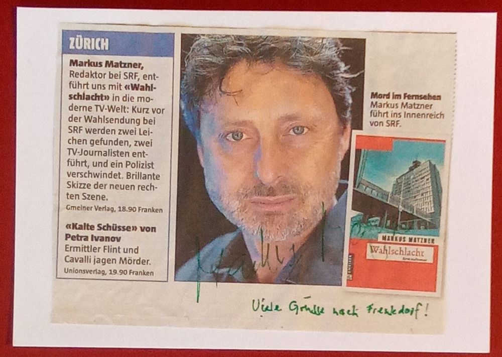 Markus Matzner Autogramm signiert Magazinbild Karte 10x15cm (Gebraucht ...