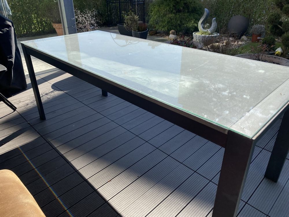 Gartentisch Mit Glasplatte