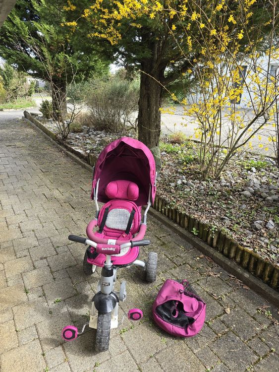 Tricycle-poussette-vélo Little Tiger Sunbaby couleur prune (D'occasion ...