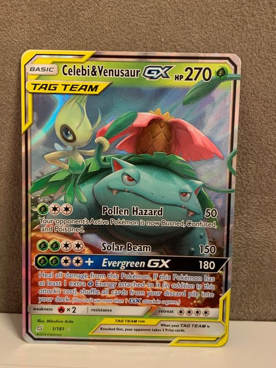 Celebi & Venusaur GX ENG Team Up Pokemon 1/181 | Kaufen auf Ricardo