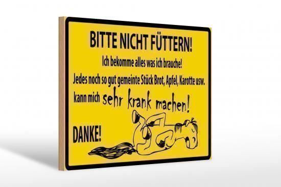 Blechschild-BITTE NICHT FÜTTERN-BEKOMME (Neu und originalverpackt) in ...