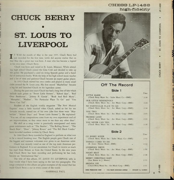 Chuck Berry - St. Louis To Liverpool (LP) (Gebraucht) in Horgen für CHF ...
