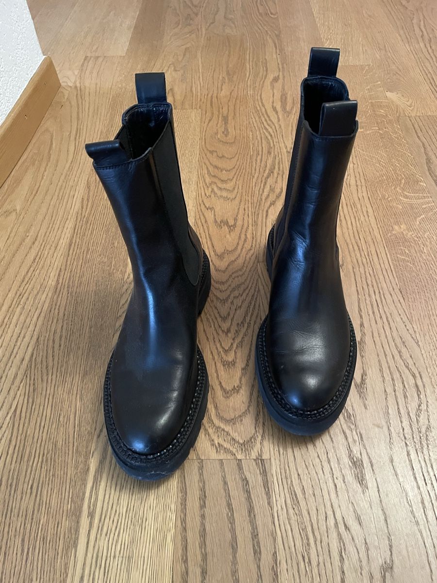 Schwarze Leder Chelsea Boots, Grösse 40, Top Zustand! (Neu und ...