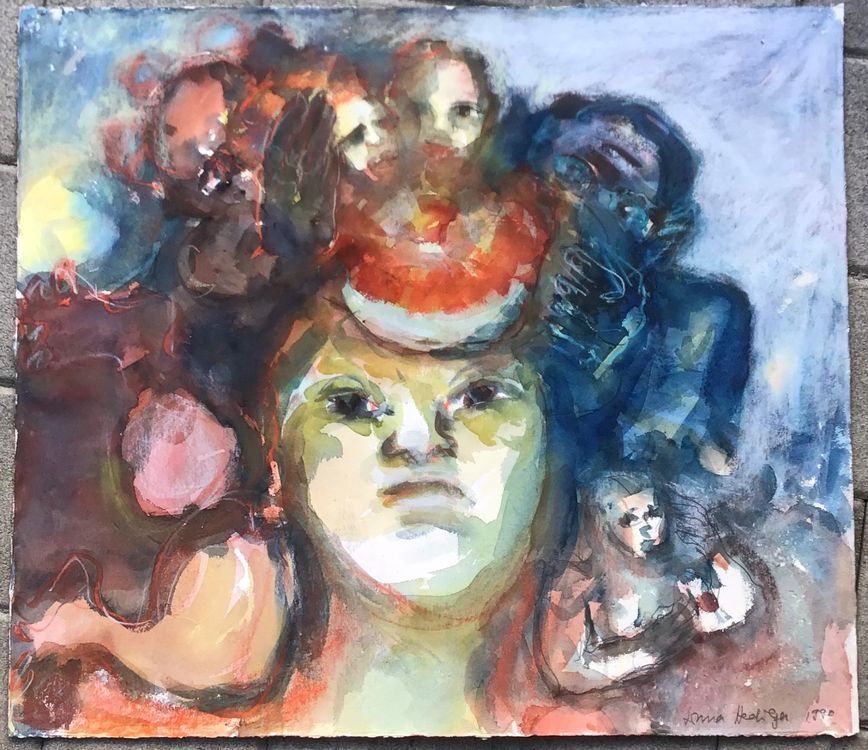 Irma HEDIGER (1935) Grosse Mischtecknik Handsigniert (Gebraucht) in Root für CHF 15 – mit ...