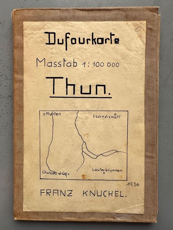 Dufourkarte: Thun. Massstab 1 : 100 000. 1934 (Gebraucht) in Zürich für ...