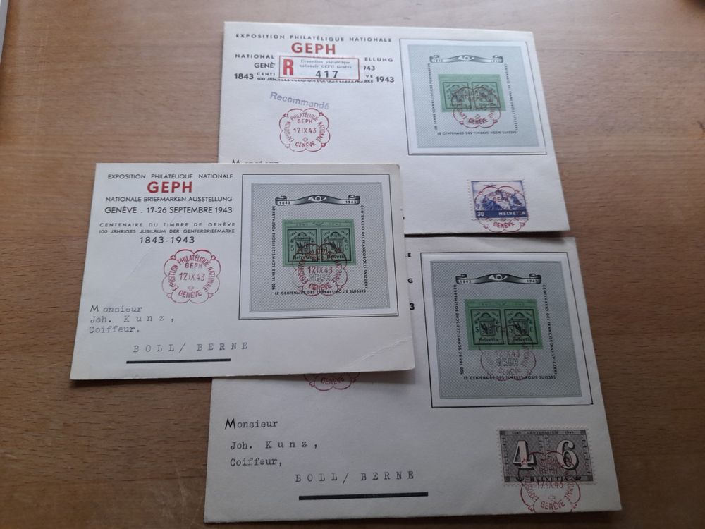 3x Block 10 FDC, 2x mit Zusatzfrankatur, ab 1.-!!! (Gebraucht) in Biel ...