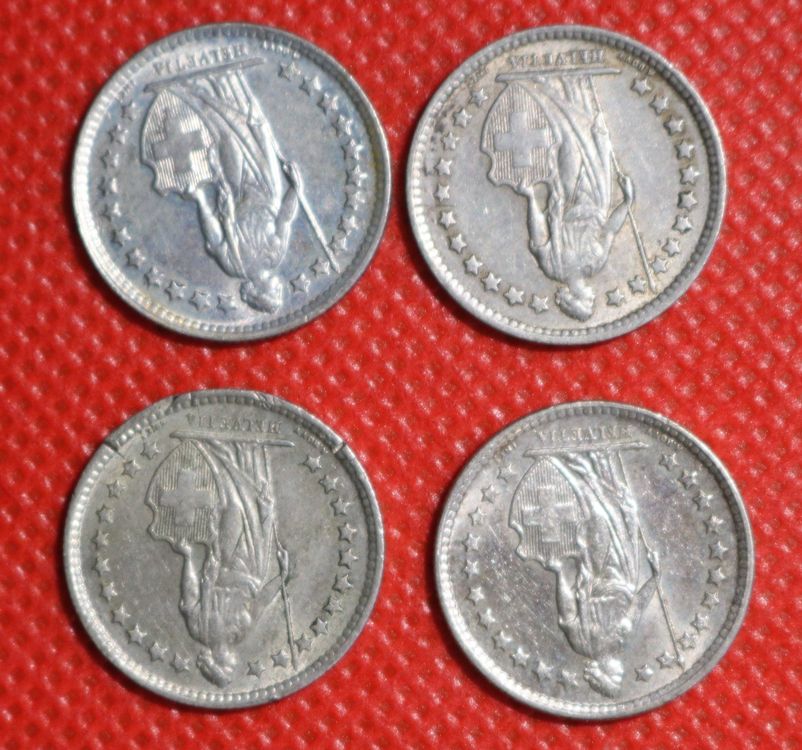 50 Rp. Lot Silbermünzen 1960, 1962, 1963, 1964 (A046) | Kaufen auf Ricardo