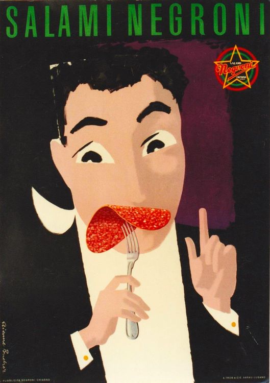 SALAMI NEGRONI 1952 - Original Plakat | Kaufen auf Ricardo
