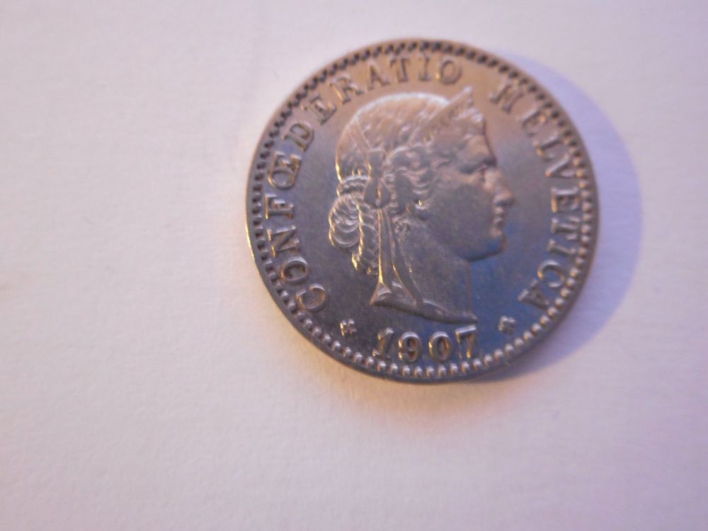 20 Rp. 1907 ss+ (Gebraucht) in Kriegstetten für CHF 1.5 – mit Lieferung auf Ricardo kaufen