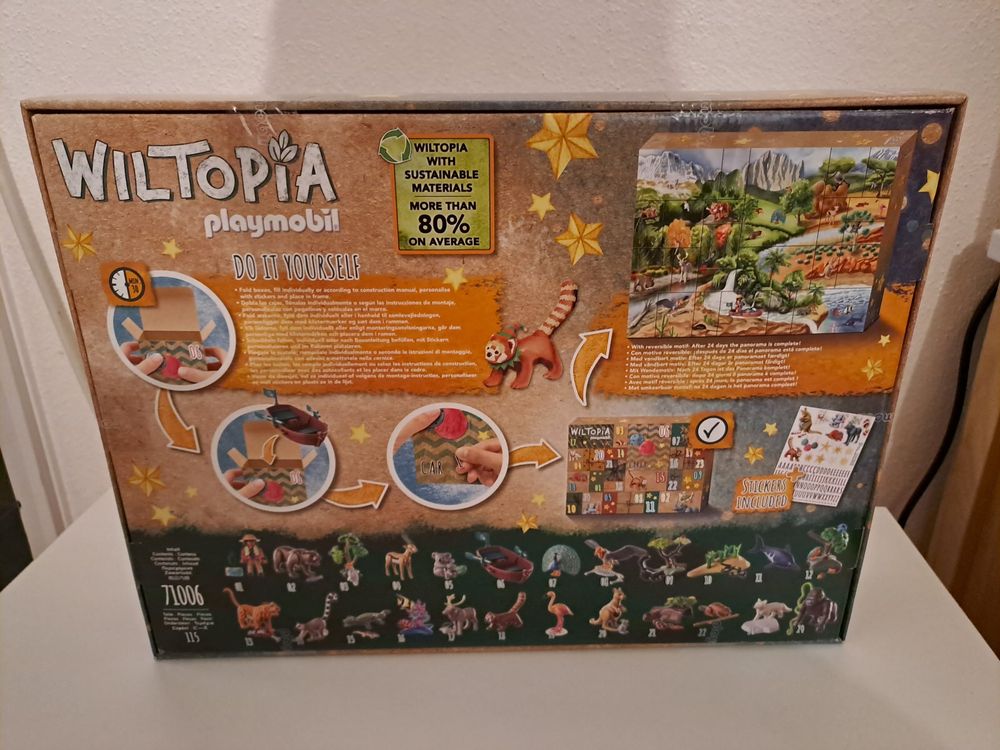 Playmobil 71006 Adventskalender Wiltopia Tierische Weltreise (Neu und ...