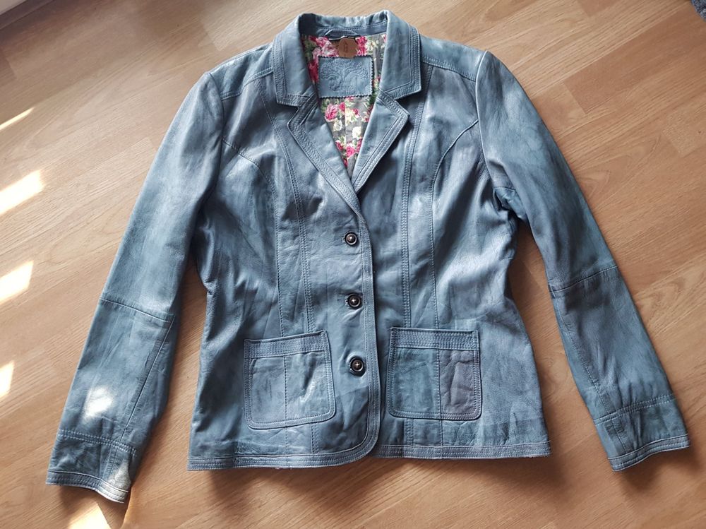 Lederjacke Turkis Damen