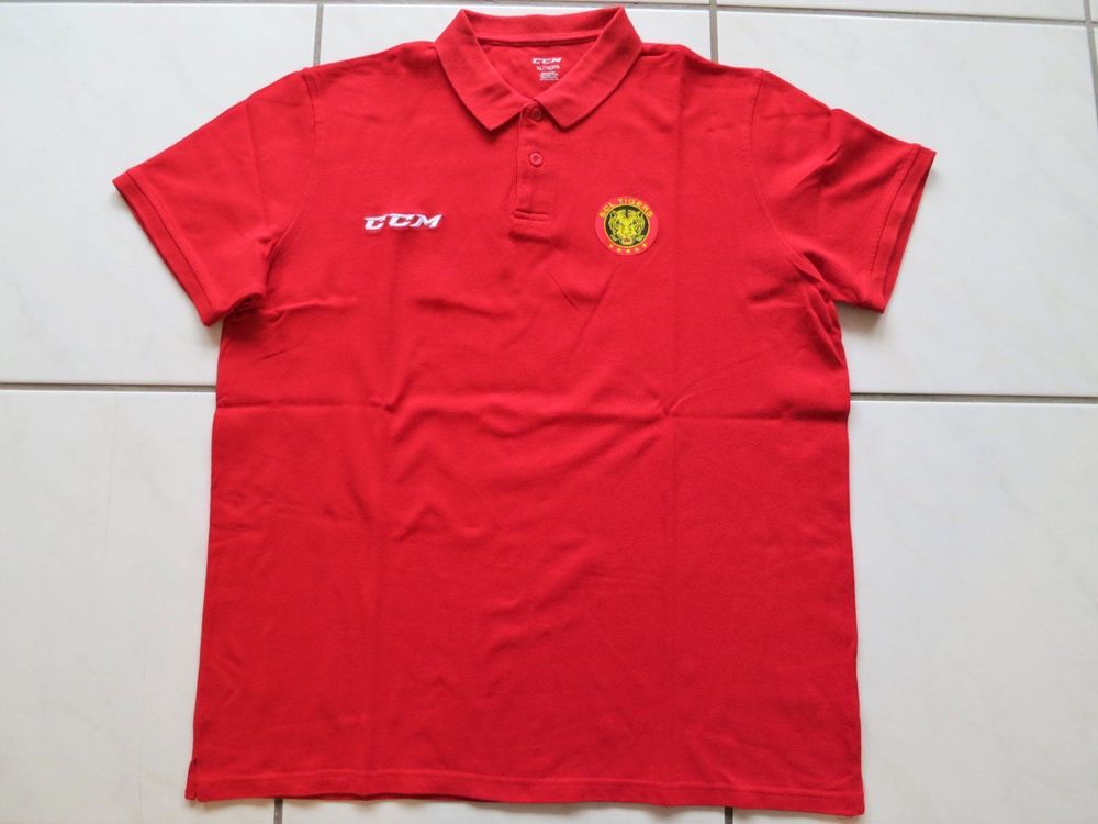 Original CCM Polo-Shirt SCL Tigers - SC Langnau Polo-Hemd (Gebraucht ...
