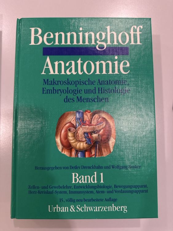 Benninghoff Anatomie Band 1 und 2 - Top Zustand, Lehrmittel! (Gebraucht ...