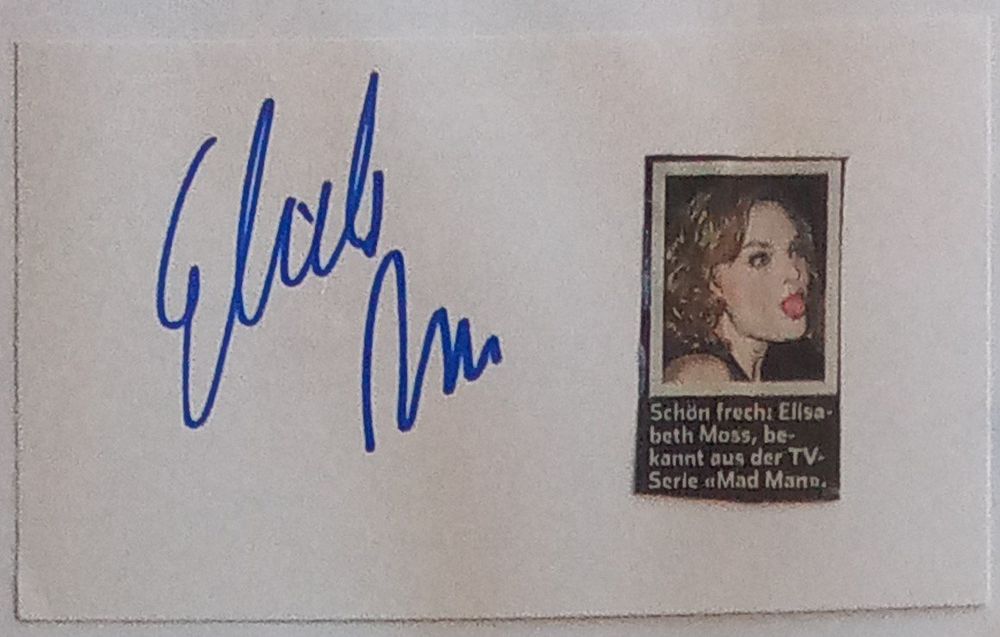Elisabeth Moss Autogramm signiert Karte 7x10cm (Gebraucht) in Bischofszell für CHF 5 – mit ...