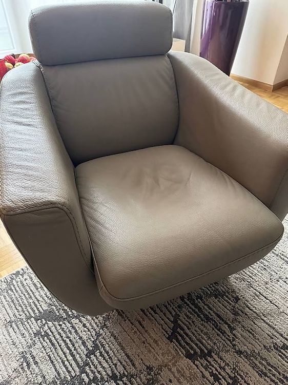 2 canapés + 1 fauteuil en cuir italien (D'occasion) à Chatelaine pour ...
