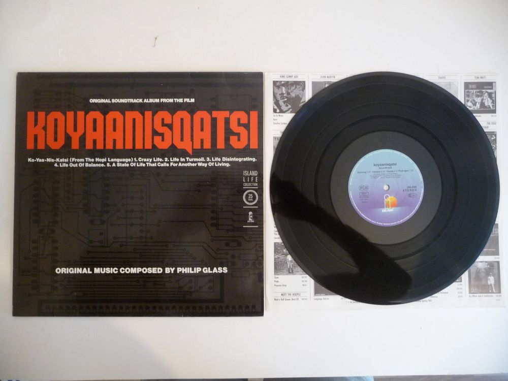 LP PHILIP GLASS - KOYAANISQATSI ORIGINAL SOUNDTRACK ALBUM | Kaufen auf Ricardo