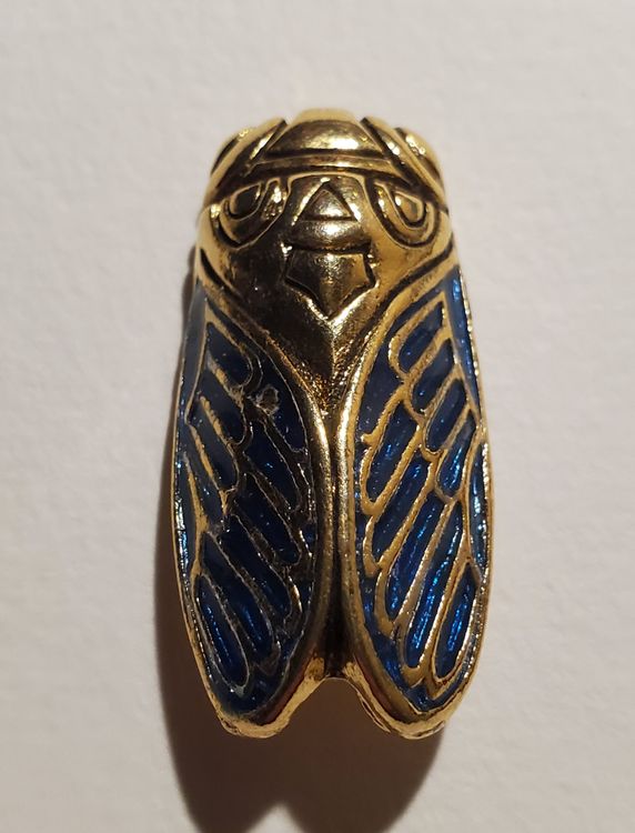 Broche "Cigale" dorée et bleue René Goin (Gebraucht) in Bex für CHF 45 ...