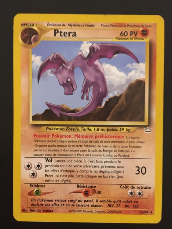 RARE: Pokémon Neo Revelation (2002): Ptera 15/64 FR (Gebraucht) in Palézieux-Village für CHF 69. ...