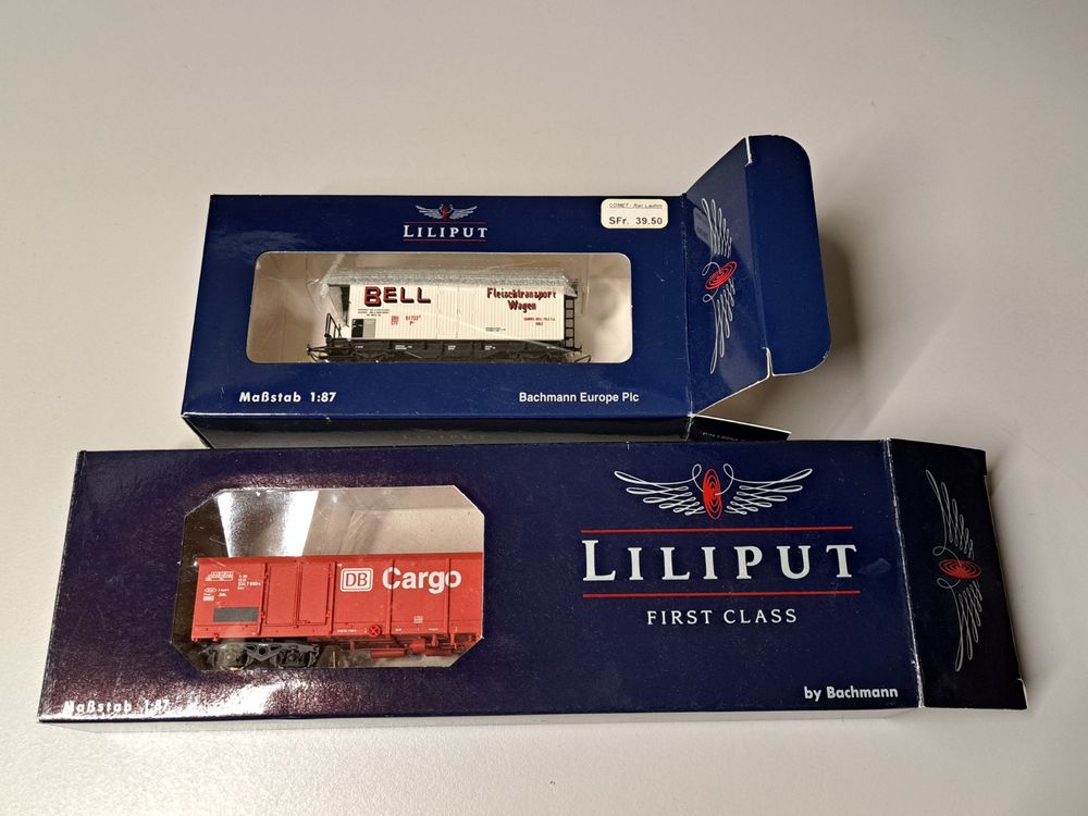 2 Güterwagen 1x SBB 1x DB Cargo von Liliput in OV HO | Kaufen auf Ricardo