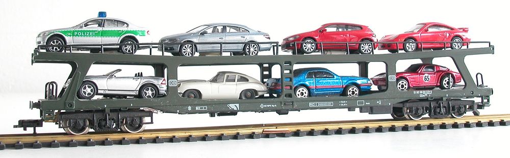 Kleinbahn Reisezug-Autotransportwagen DDm 915 der DB Spur H0 | Kaufen ...