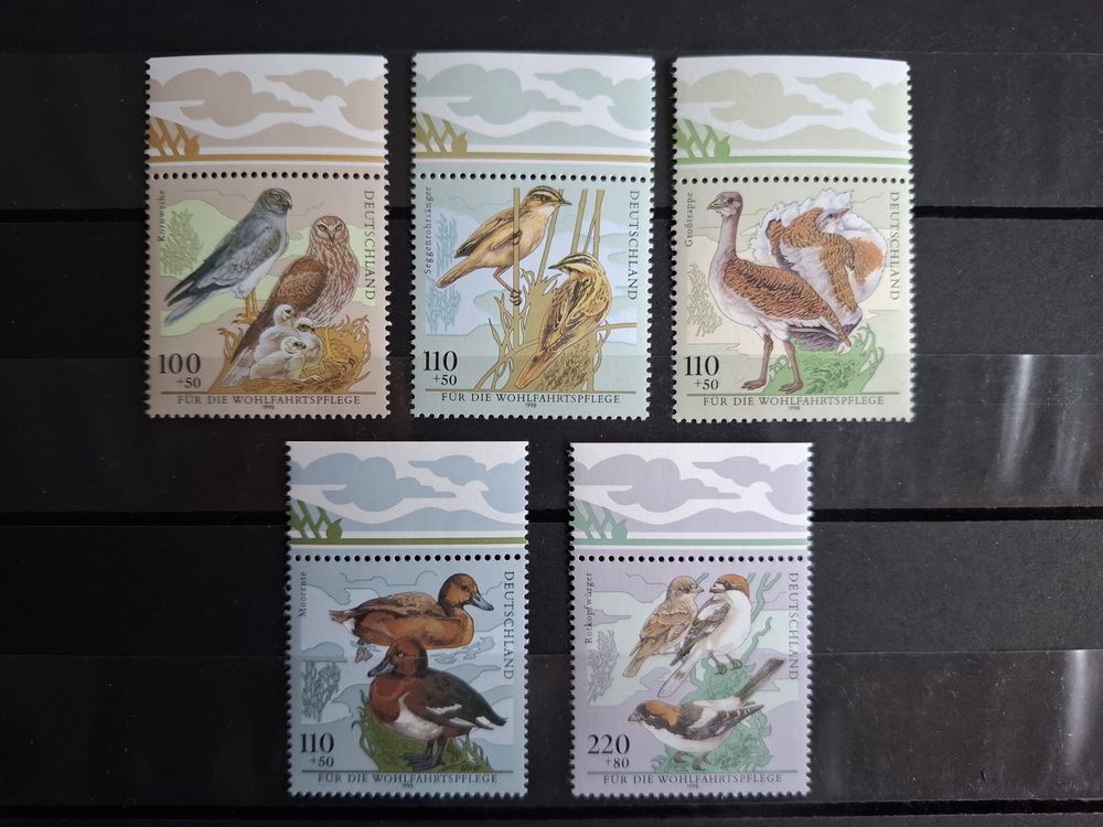 BRD 1998 Mi.№№ 2015 - 2019 Bedrohte Vogelarten . Postfrisch. (Neu ...