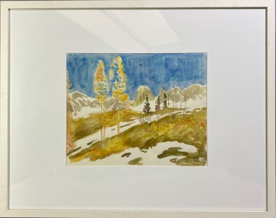 Walter SAUTTER Toggenburger Vorfrühling ORIGINAL AQUARELL | Kaufen auf Ricardo
