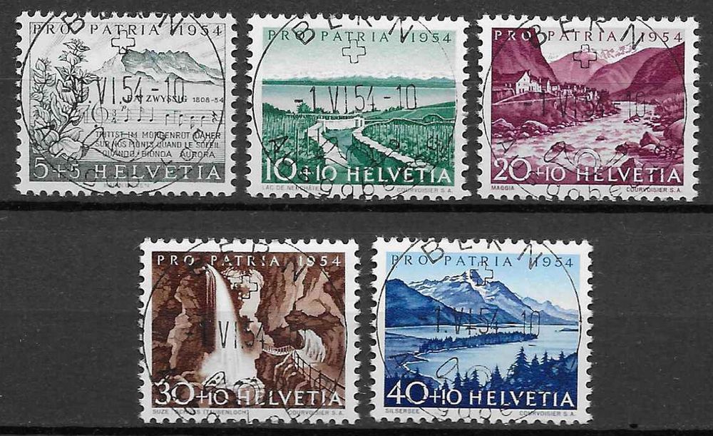 1954: Pro Patria Serie Nr.B66-70 mit ET-Vollstempel Bern | Kaufen auf Ricardo