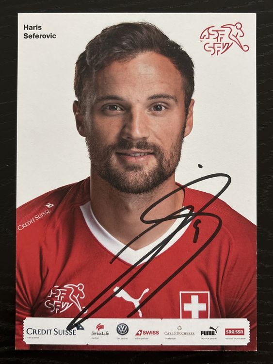 Signierte Autogrammkarte Haris Seferovic Fussball Nati (Gebraucht) in Uetendorf für CHF 10 – mit ...