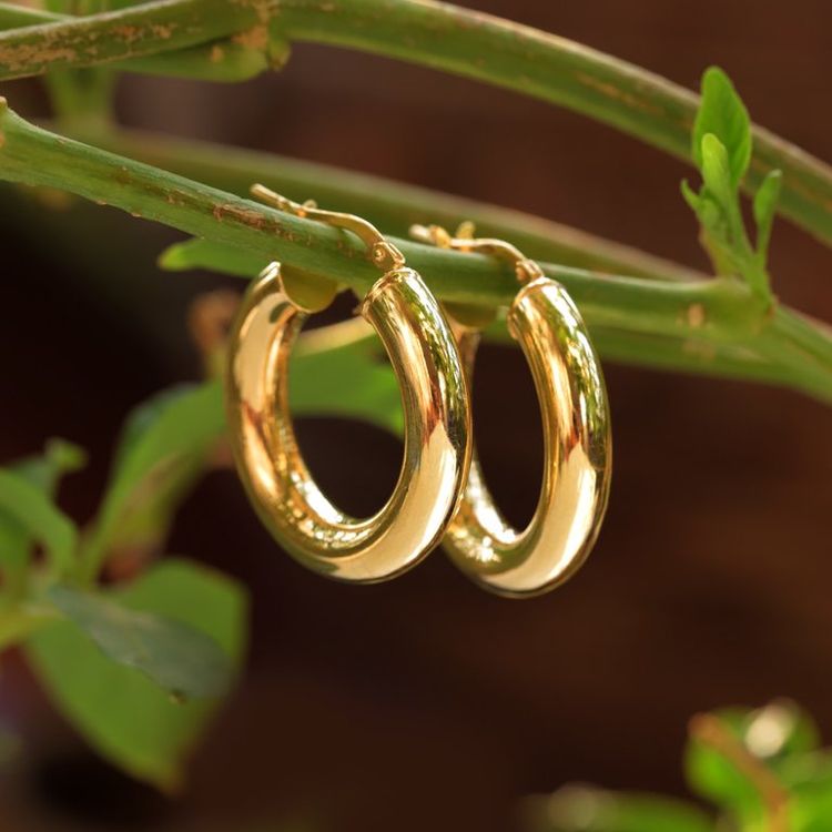 Creolen in Sterling Silber 925 gelbvergoldet | Kaufen auf Ricardo