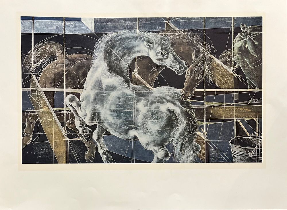 Hans Erni (1909-2015) Im Pferdestall - Grosse Druck Graphic | Kaufen auf Ricardo