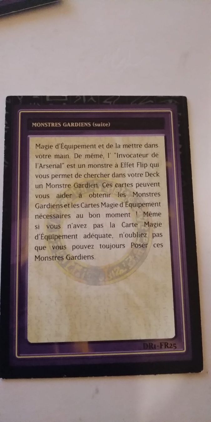 Carte Yu-Gi-Oh! - Carte Tactique - 25/50 (D'occasion) à Gland pour CHF ...