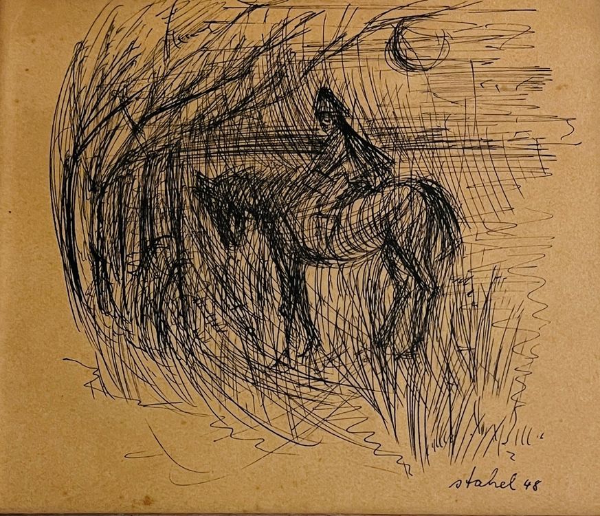 Alte Tuschzeichnung Signiert Von Stahel Datiert 48 | Kaufen auf Ricardo