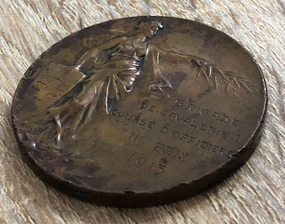Medaille "Brigade de Cavalerie I – Course d’Officiers" 1913 (Gebraucht ...