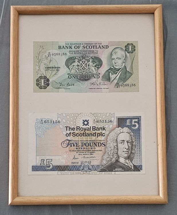 Bank of Scotland Notes 1£ and 5£ (Gebraucht) in Meyrin für CHF 10 – mit ...