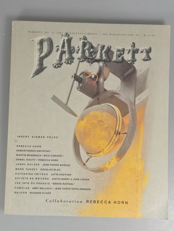 Parkett - NO.:13 1987 Collaboration: Rebecca Horn (Gebraucht) in ...