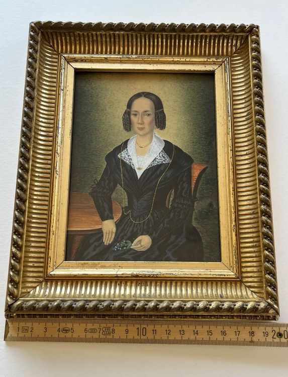 Portrait Miniatur Biedermeier Dame Brustbild antik | Kaufen auf Ricardo