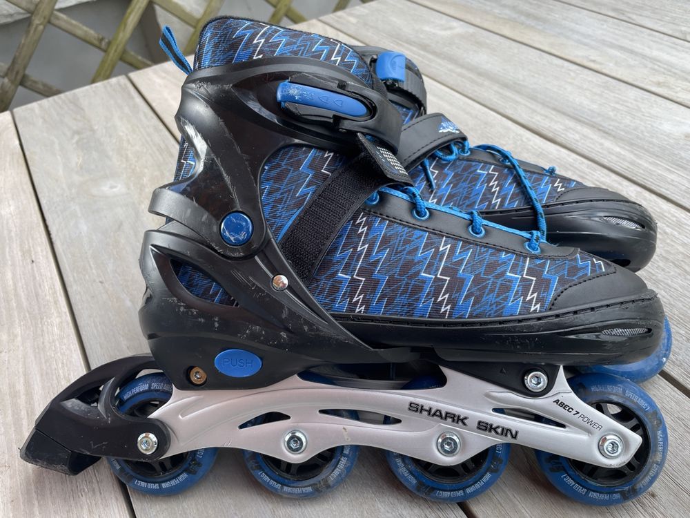 Inlineskates Shark Skin Gr. 37-40 verstellbar ABEC 7 Kind | Kaufen auf ...