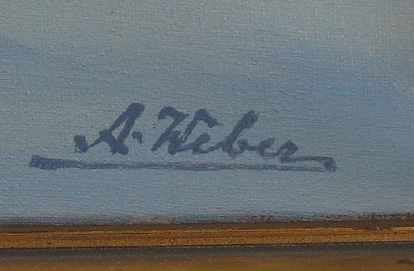 Gemälde Berglandschaft von August Weber | Kaufen auf Ricardo