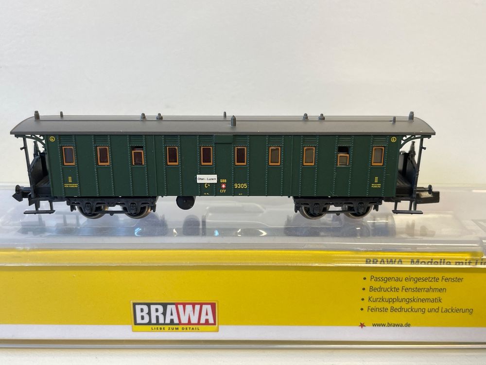 Brawa 65026 C4 Personenwagen SBB Epoche I (Neu (gemäss Beschreibung ...