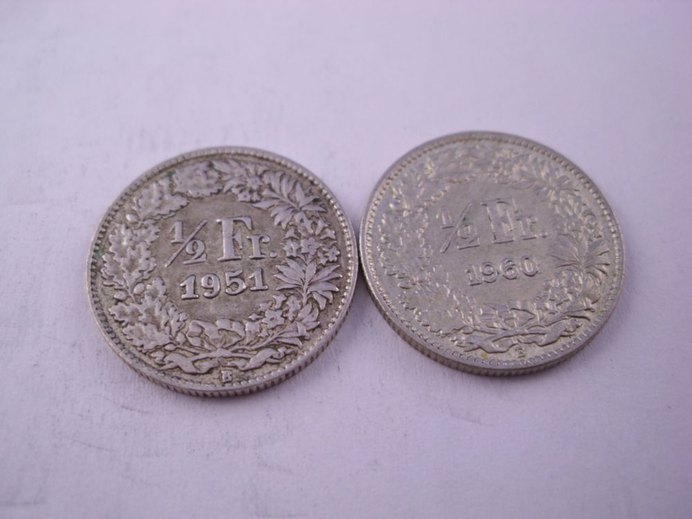 2 x 50 Rappen 1951/60 | Kaufen auf Ricardo