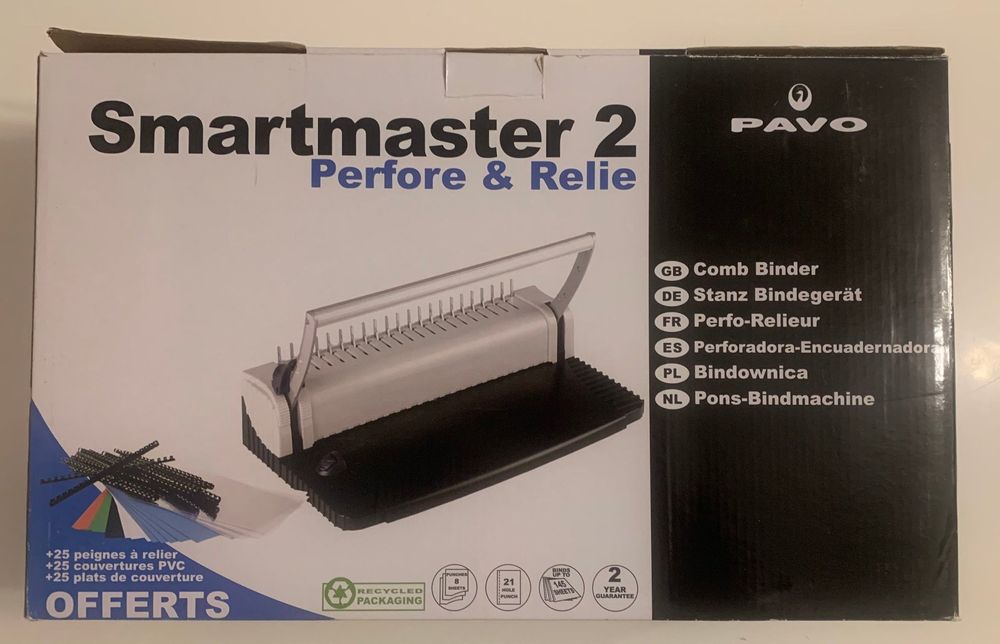 Comb Binder : PAVO - Smartmaster 2 - Punch & Bind - NEW (Neu und ...