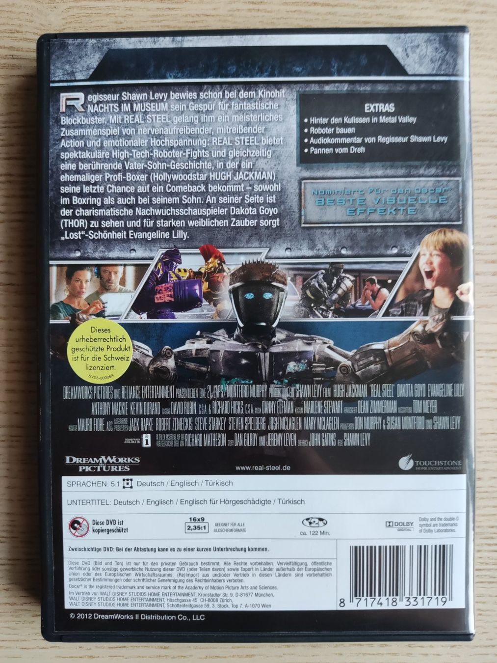 Real Steel – (DVD/2012) mit Hugh Jackman (Gebraucht) in Schaffhausen ...