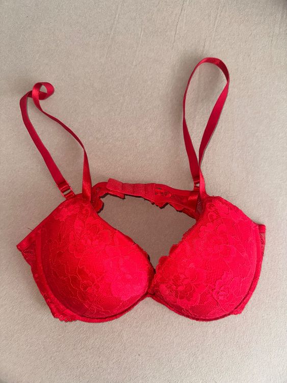 H&M Roter Push-Up BH, Grösse 85B, mit Spitze, Top Zustand! (Neu (gemäss Beschreibung)) in ...