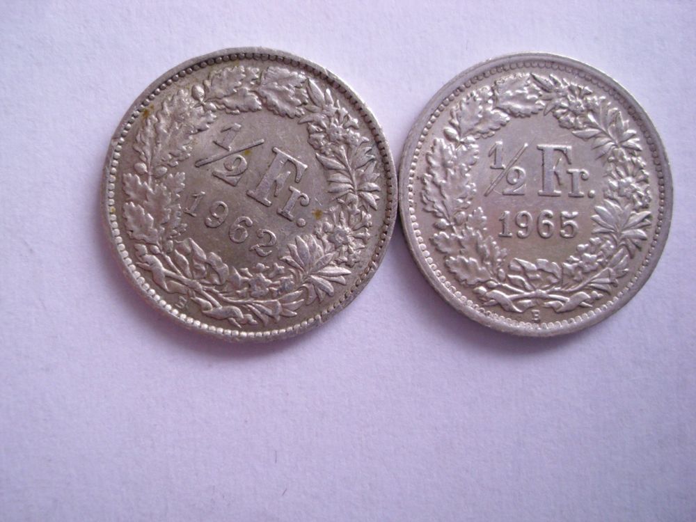 2 x 50 Rappen 1962/65 (Gebraucht) in Birsfelden für CHF 3.1 – mit ...